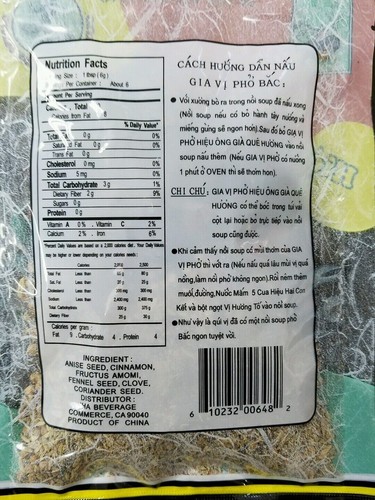 Old Man Gia Vi Nau PHO Bac Complete Vietnamese Spice Seasoning Kit ...