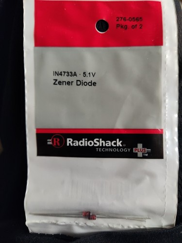 IN4733A • 5.1V Zener Diode #276-0565 By RadioShack 40293128449 | eBay