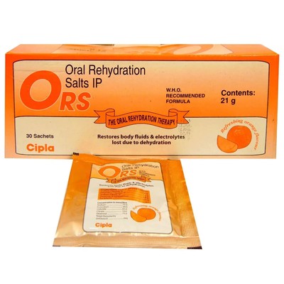 Cipla Prolyte ORS Electrolytes Powder Orange Flavour - 15 Sachets (21 ...