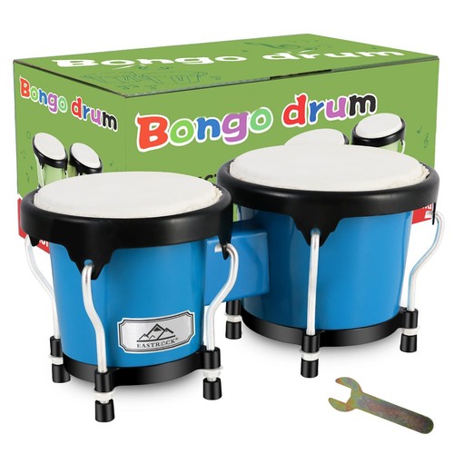 Bongo Drum 4” and 5” Set for Adults,Percussion Bongos Drum With Tuning ...