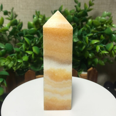 113g Orange Sun Stone Calcite Tower Crystal Point Yellow Calcite ...