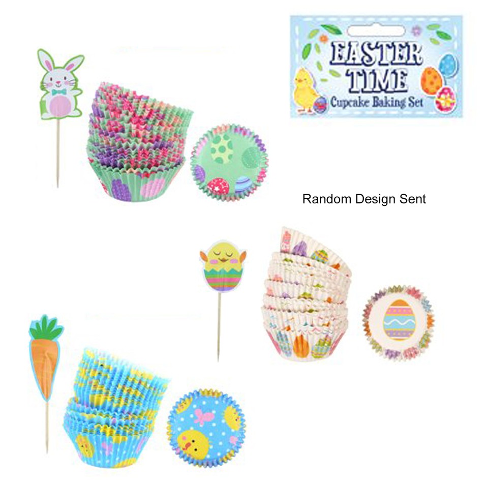 Easter Kitchen - Cupcake Set - Cake Cases and Toppers Random Design ...