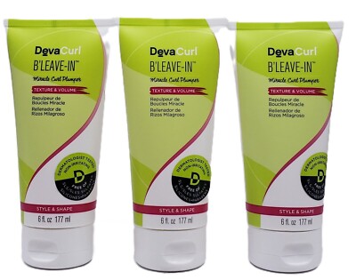 Deva Concepts DevaCurl B'Leave-In Plumper 6-oz 3 PACK 850963006768| eBay