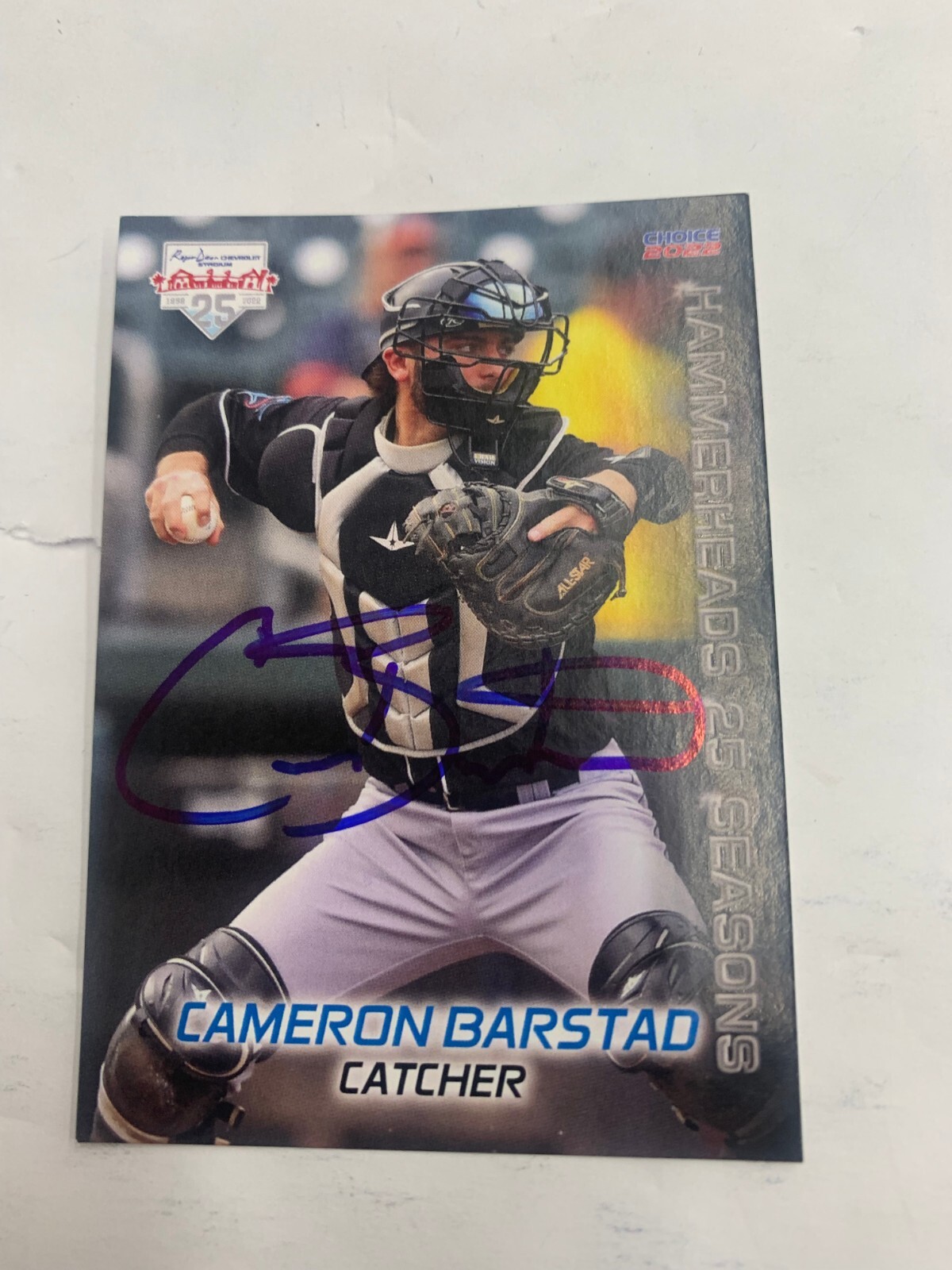 Cameron Barstad Signed Card 2022 Jupiter Hammer Heads Team Card IP Auto ...