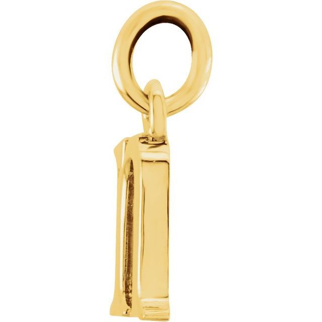 14K Yellow Lowercase Initial N Pendant | eBay