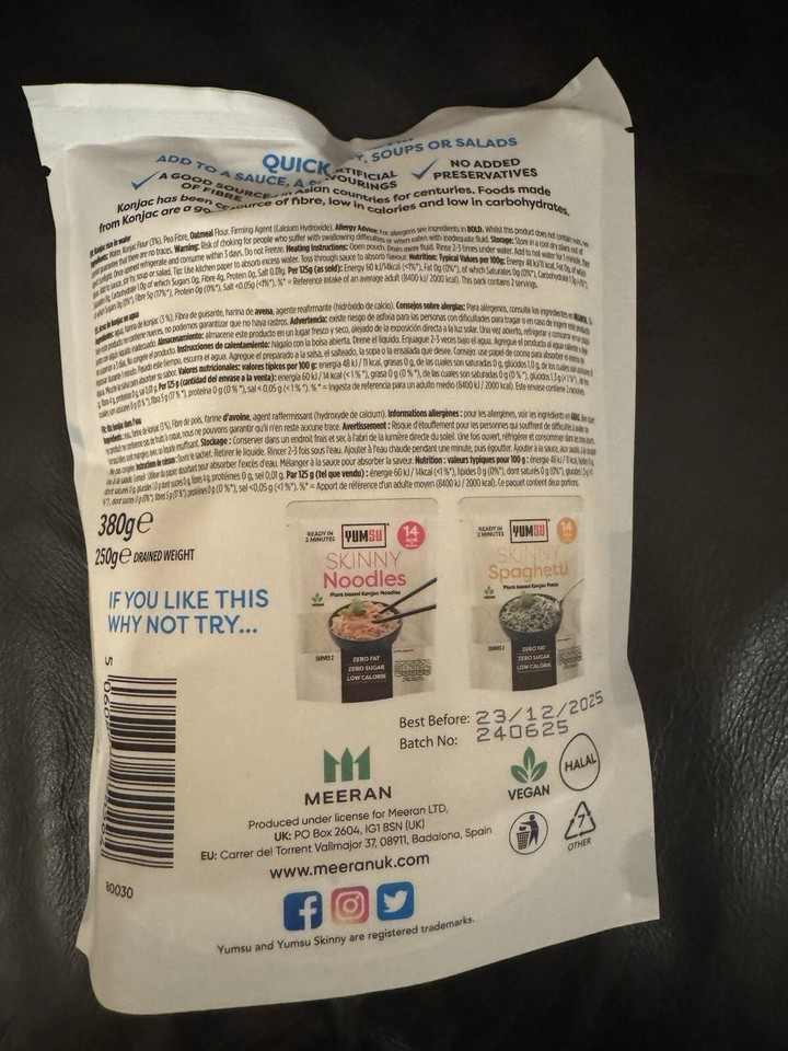 Konjac skinny rice 380g x4 | eBay UK