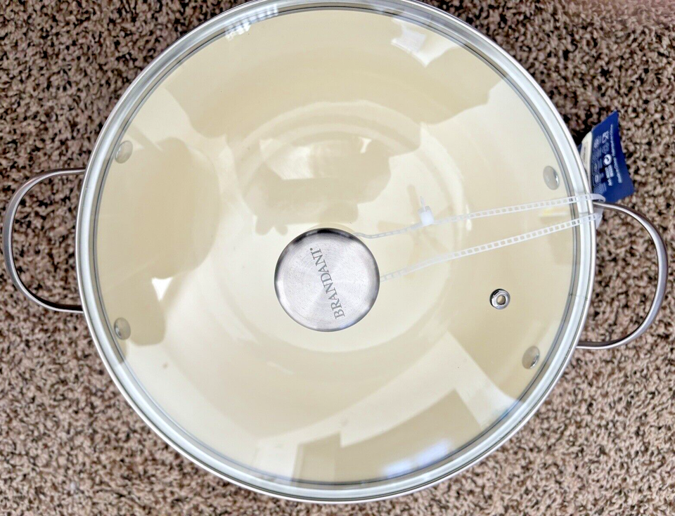 NWT Brandani Italy 6.3 Qt Red Cast Iron Dutch Oven 11" Light Weight ...