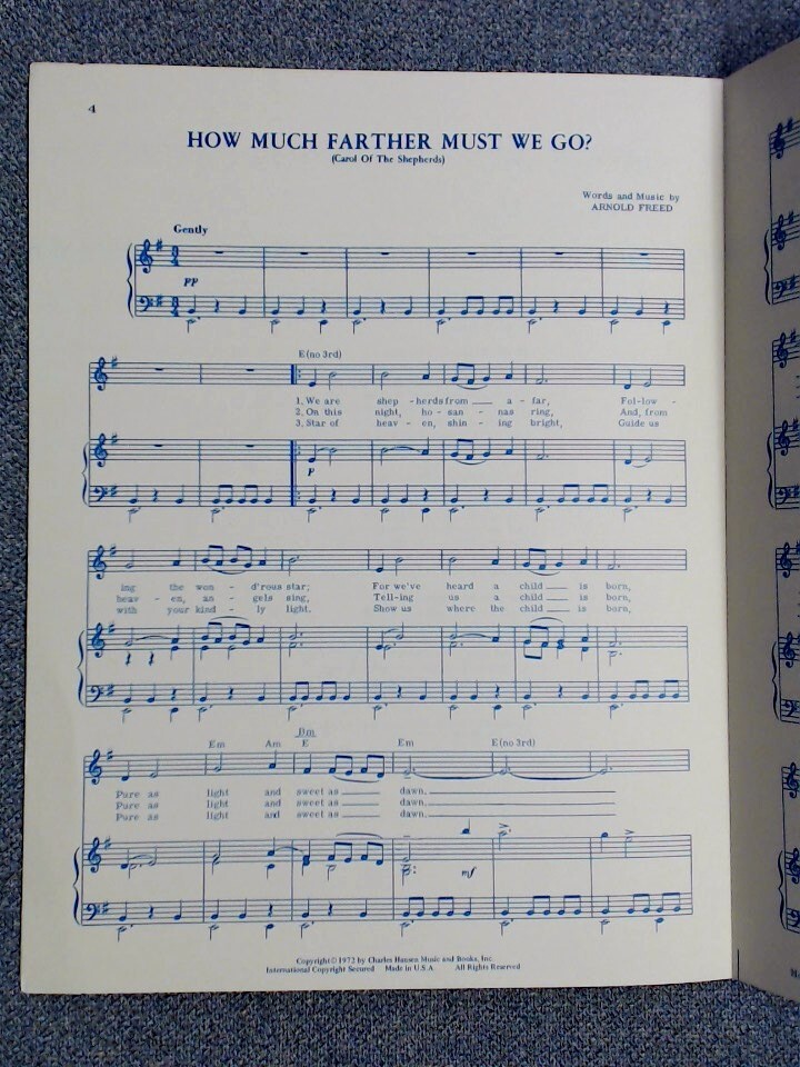 How Much Farther Must We Go (Carol Of The Shepherds) by Arnold Freed | eBay