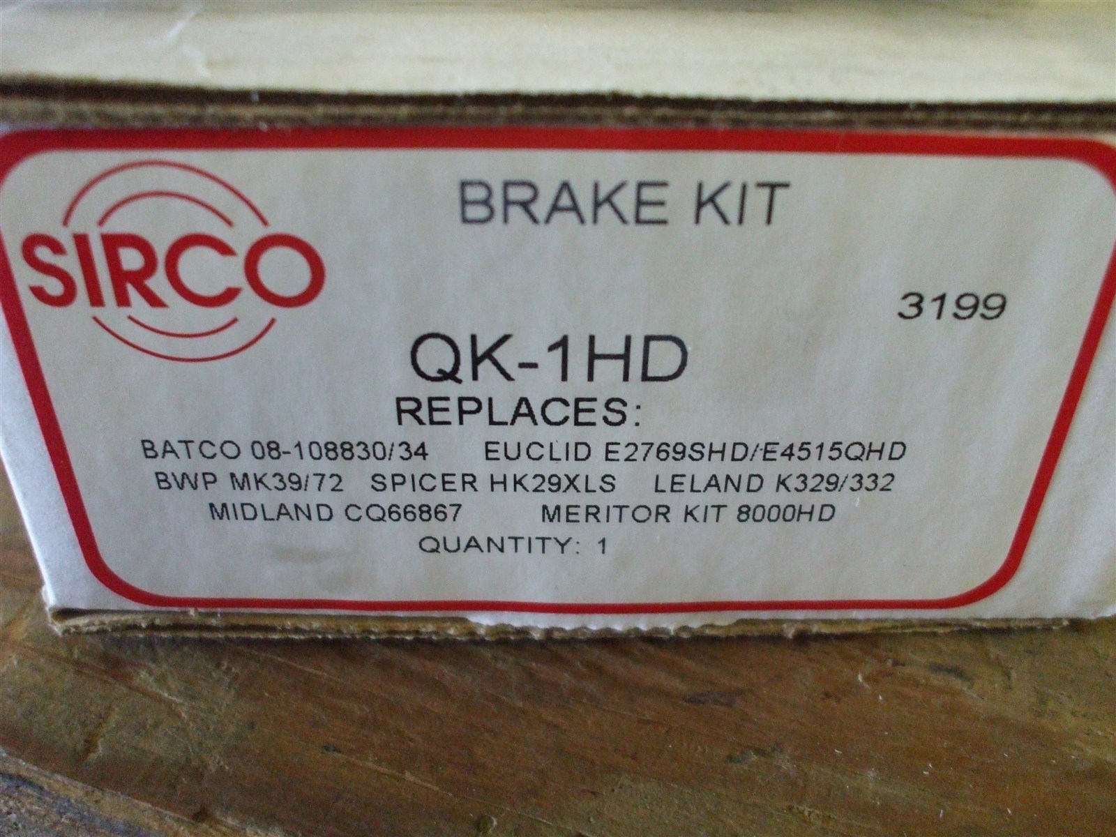 QK-1HD SIRCO BRAKE SHOE HARDWARE KIT 4515Q 4707Q 4524Q 4514Q E2469SHD ...