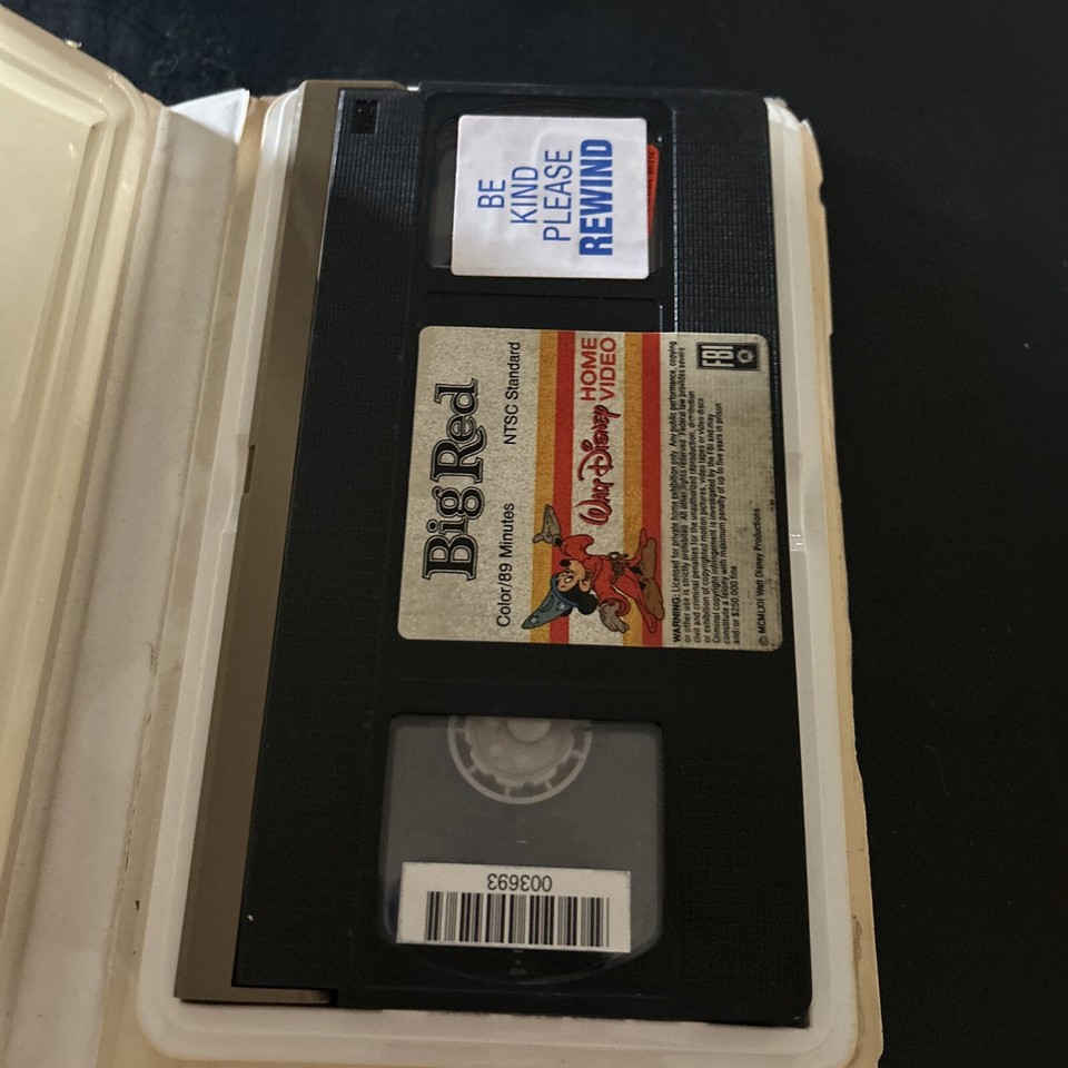 Big Red VHS 1962 Walt Disney Home Video Clamshell Case Tested | eBay