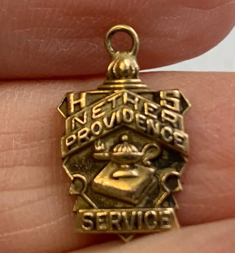 Vtg Gold Filled Nether Providence High School PA Service Pendant Charm ...