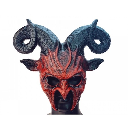 Devil Mask - Goat Demon Ram - Plastic - Costume Accessory - Adult Teen ...
