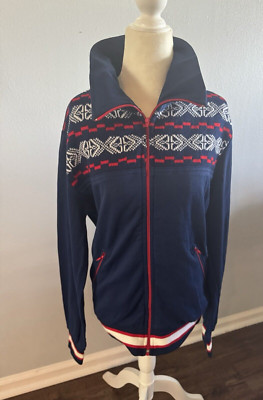 Vintage WHITE STAG Jacket Blue white Red Zip Up Retro 80s womens x ...