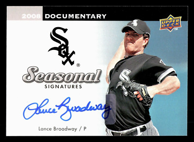 2008 Upper Deck Documentary Seasonal Signatures Lance Broadway #LB Auto ...