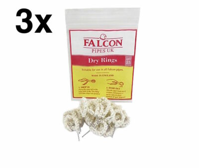 3 x Falcon Pipe Dry Rings - Suitable for all Falcon Pipes 75 Dry Rings ...