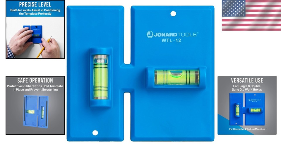 Universal Wall Box Template and Level for Safe, Precise Electrical ...