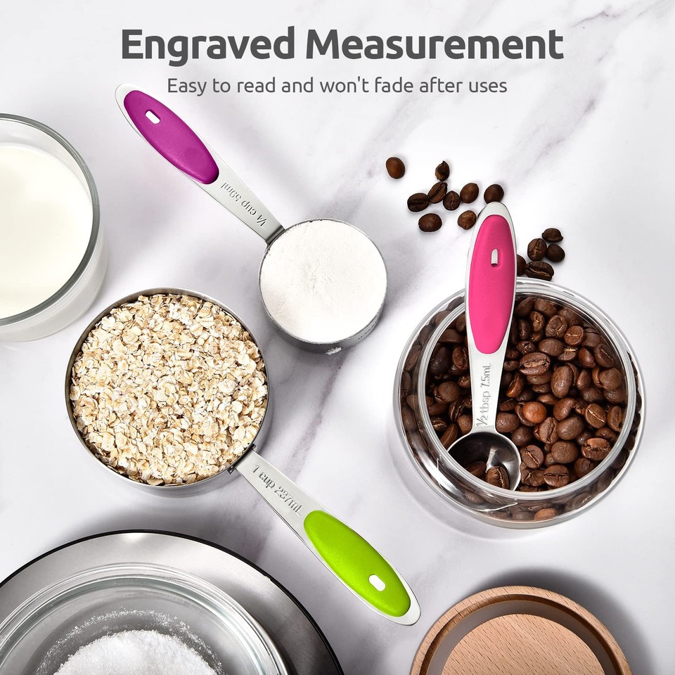 U-Taste 18/8 Stainless Steel Measuring Spoons Set for Dry and Liquid ...