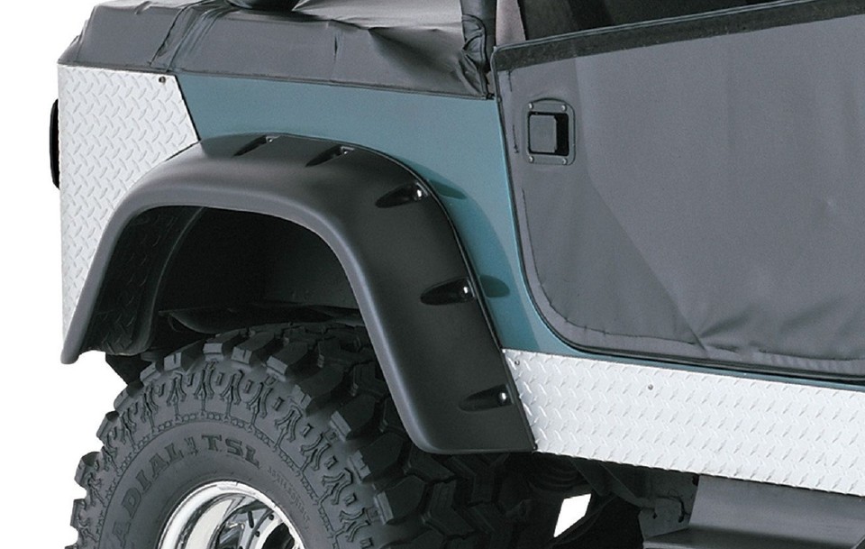 Bushwacker Front Rear Cut-Out Matte Black Fender Flares for 56-86 Jeep ...