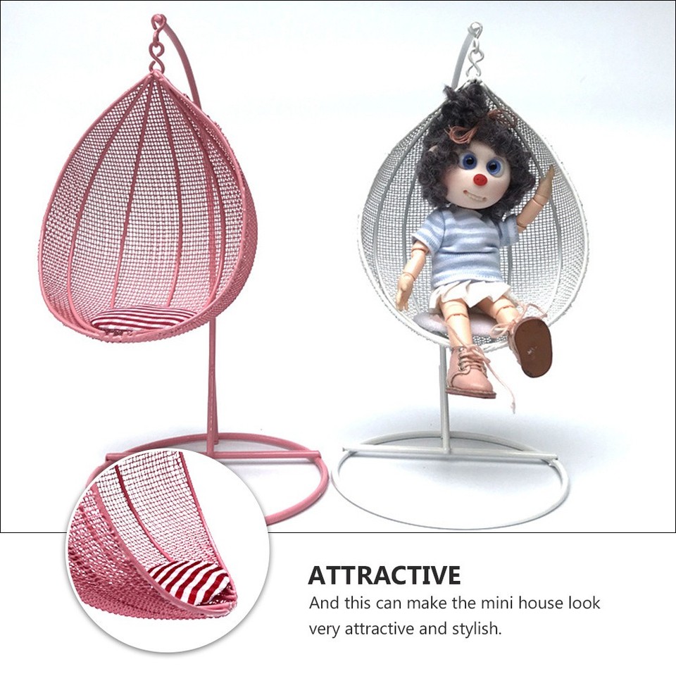 Mini House Iron Hanging Chair Swing Toy 16.00 X 9.50 X 6.00 cm Children ...