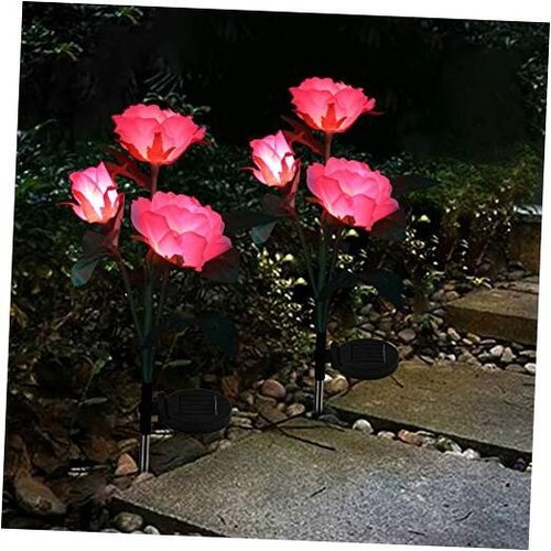 Solar Garden Stake Lights Outdoor Decorative LED Color Changing Solar ...