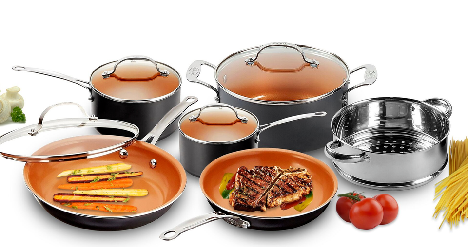 Gotham Steel 10 Piece Ultra Nonstick Ceramic Pots & Pans Kitchen ...