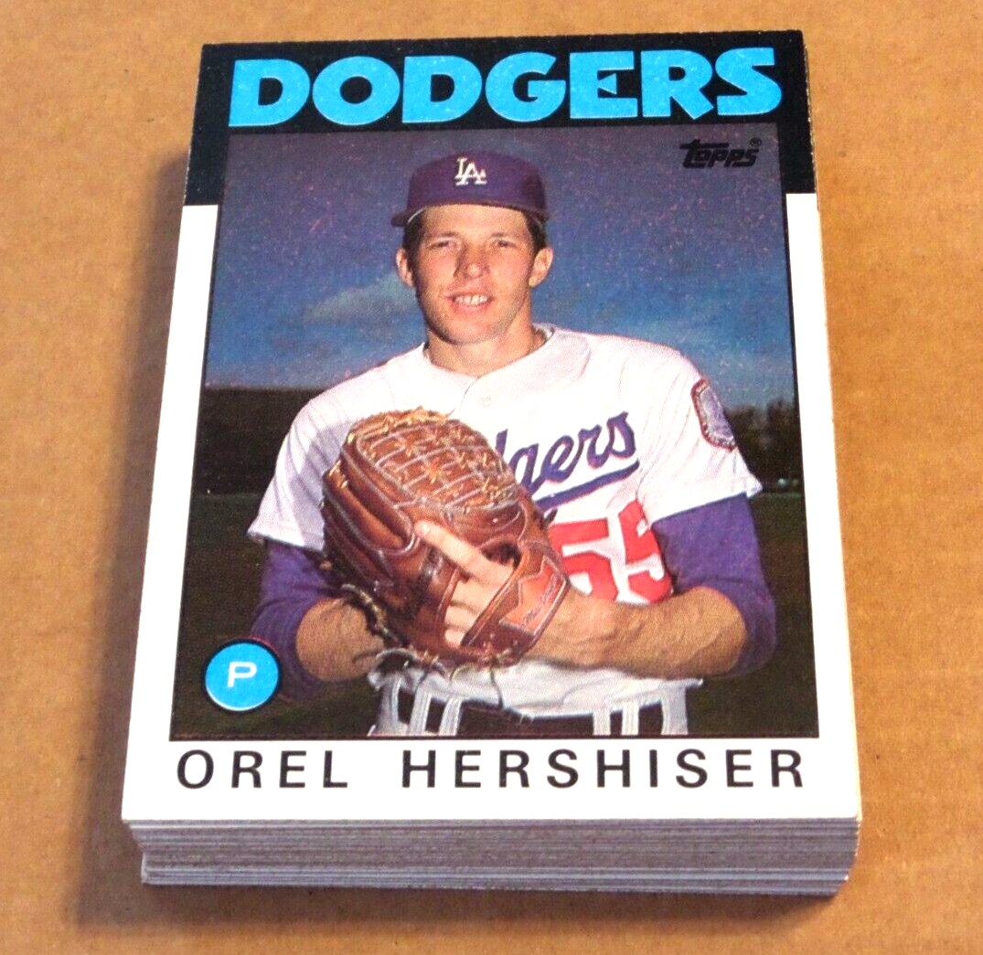 Los Angeles Dodgers Orel Hershiser 1986 Topps Team Set 32 Cards | eBay