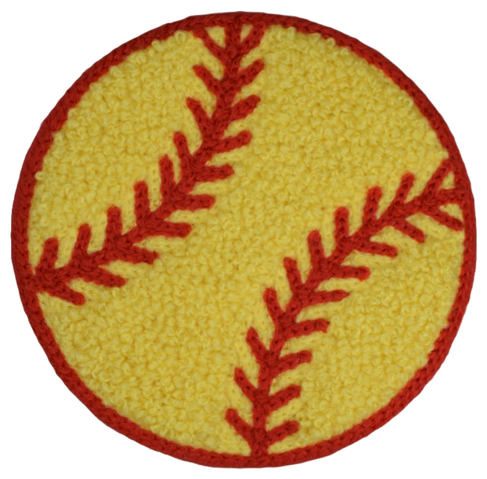 Large Chenille Softball Patch - Sports Ball, Letterman Jacket Badge 3 ...
