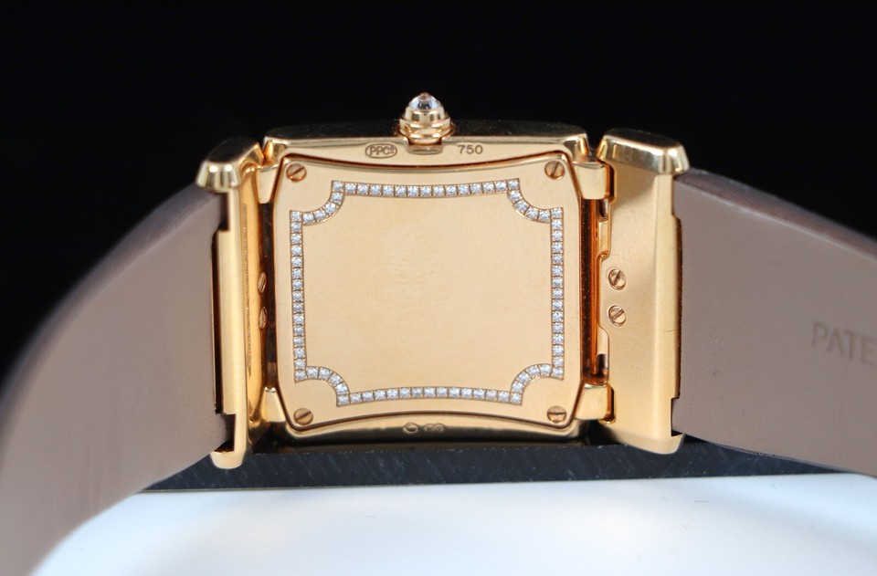 $80K Patek Philippe 18k Rose Gold 25mm Pave Diamond Twenty-4 Quartz ...