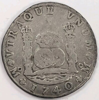 1740 Mexico 8 Reales Pillar Dollar Mo MF Silver Coin...Amazing Coin ...
