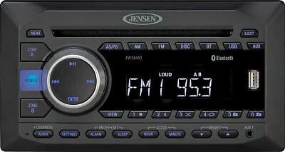 Jensen JWM452 AM/FM|DVD|HDMI|AUX|USB App Ready Bluetooth Wallmount RV ...