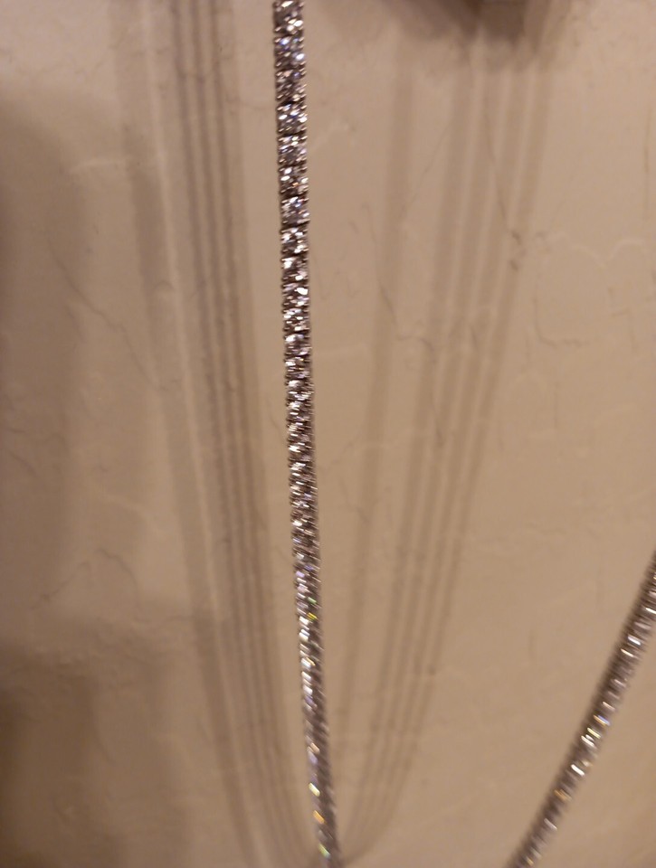 20 Inch Tennis Chain VVS SIMULATED DIAMONDS (PASS DIAMOND TESTER) | eBay