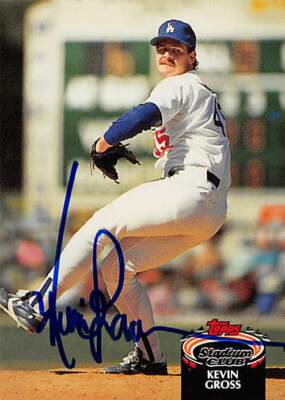 Kevin Gross autographed baseball card (Dodgers) 1992 Topps Stadium Club ...