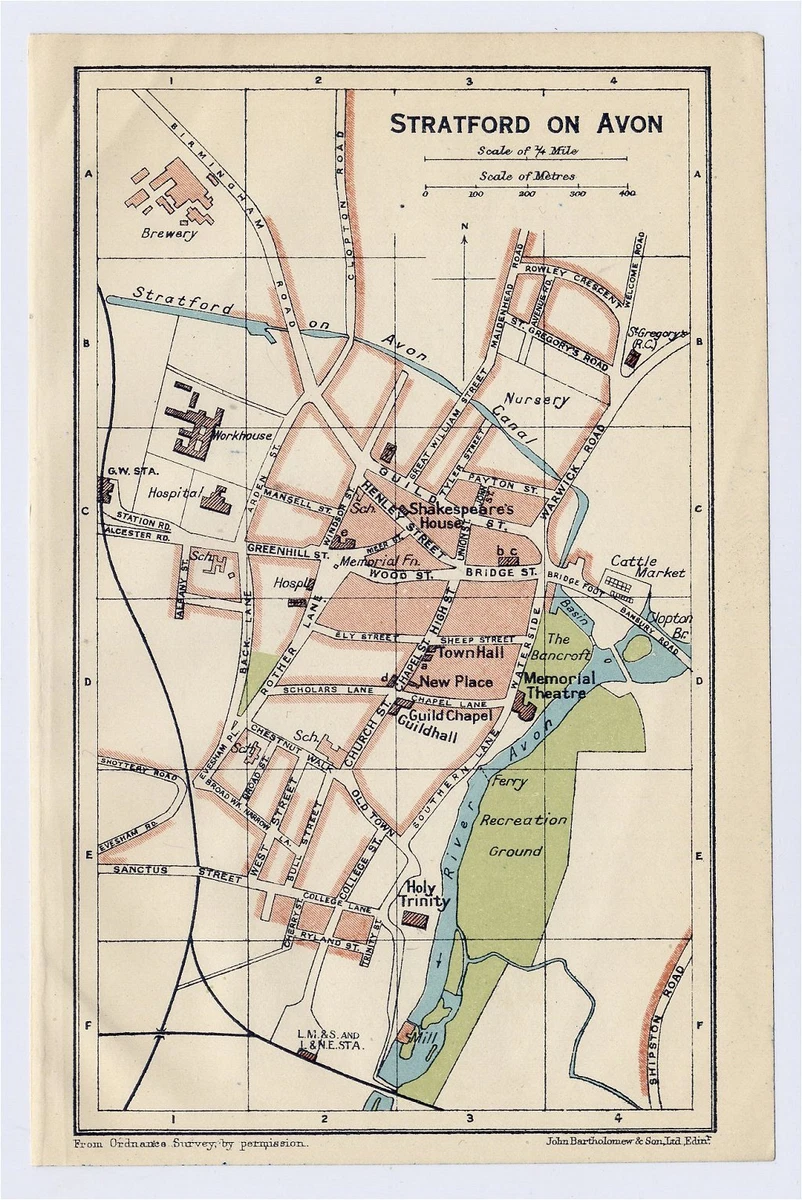 Stratford Upon Avon England Map