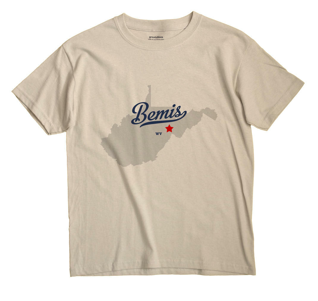 Bemis West Virginia WV WVa T-Shirt MAP | eBay