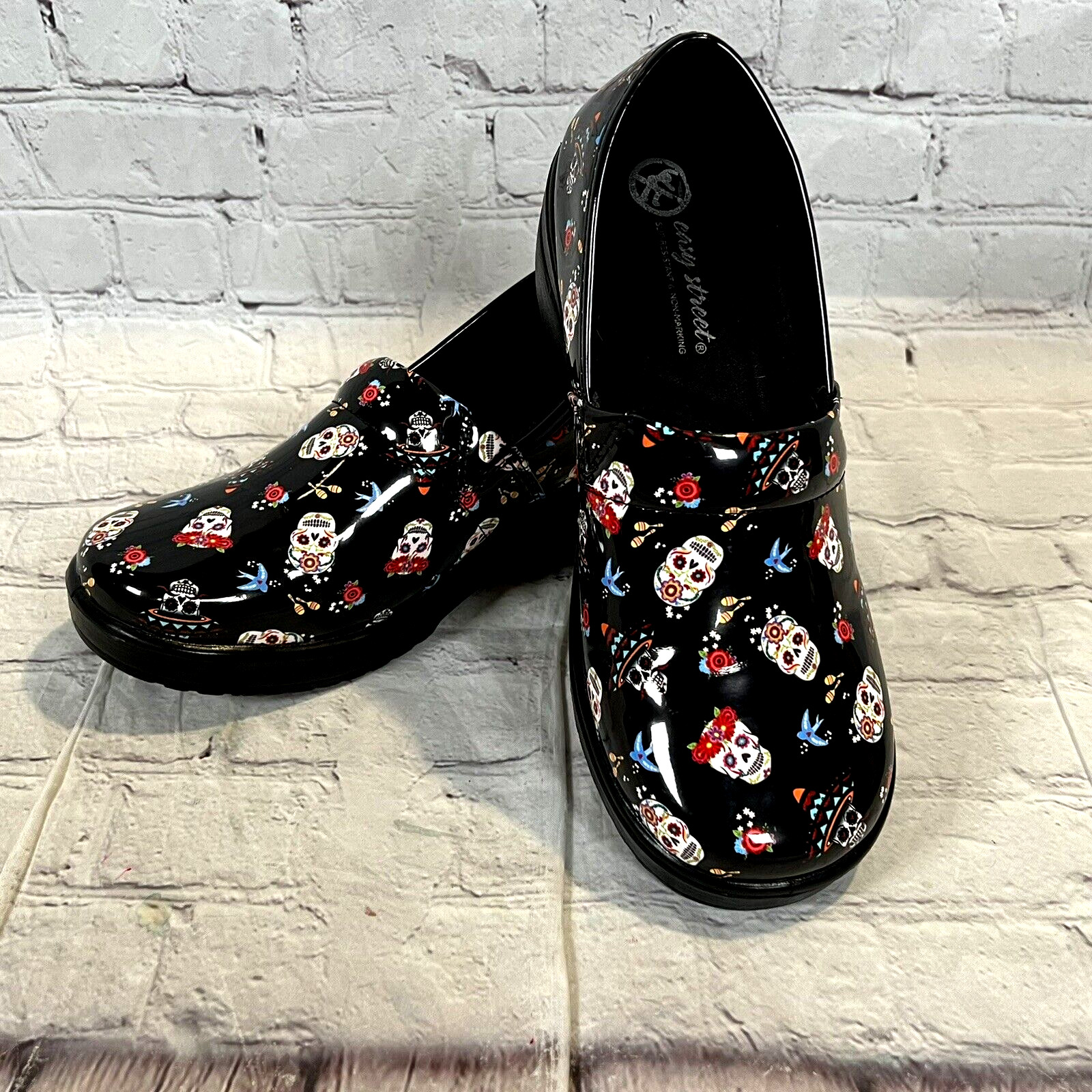 Easy Street Day Of The Dead Women Shoes Size 8 1/2 W … - Gem