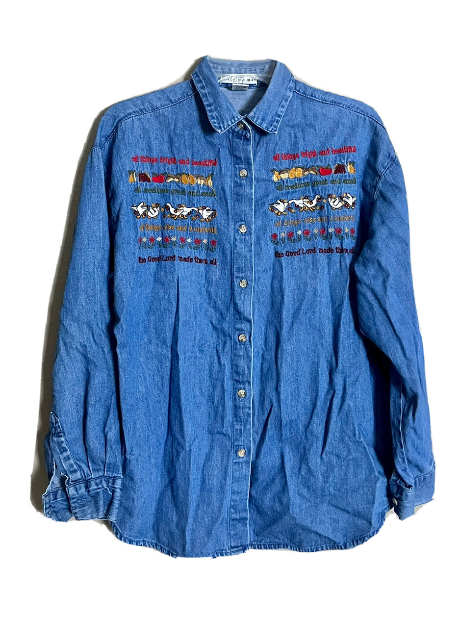 Vintage Maggie and Max embroidered all things bright … - Gem