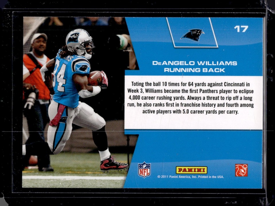 2011 Panini Prestige #17 DeAngelo Williams Prestigious Pros Red | eBay