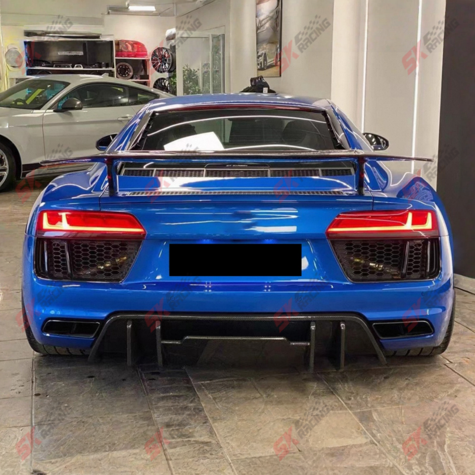 Fit For Audi R8 V10 Coupe 2016-2018 Carbon Fiber Front Rear Bumper Lip ...