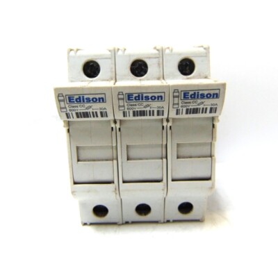 EDISON FUSE HOLDER, EMH3DUU, 600V, 30 AMP, 50/60 HZ, CLASS CC, SERIES ...