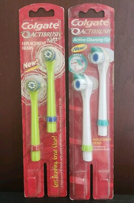 Colgate Actibrush BZZZ Replacement Toothbrush Heads TWO- 2 Pack NEW! | eBay
