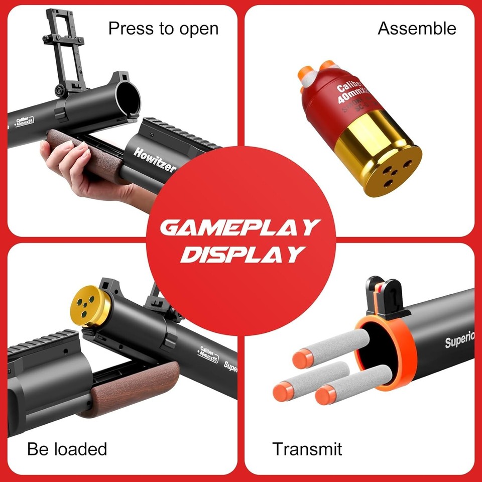 Shell ejecting Soft Bullet Toy Gun Foam Blaster Dart Shotgun Rifle ...