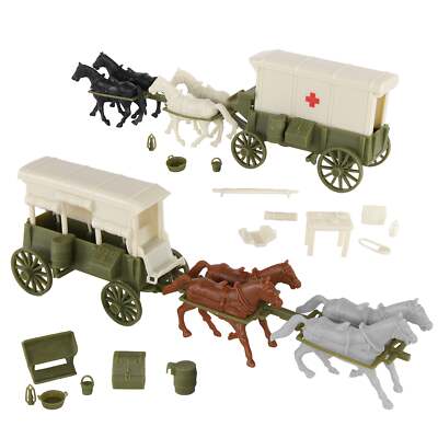 BMC CTS World War 1 Ambulance Square Top Plastic Figure Horse ACW WW1 ...