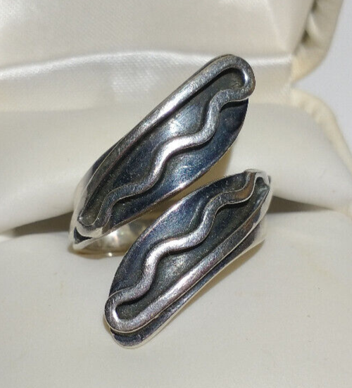 Vintage Taxco Designer Mexico 925 STERLING SILVER Wrap Around ...