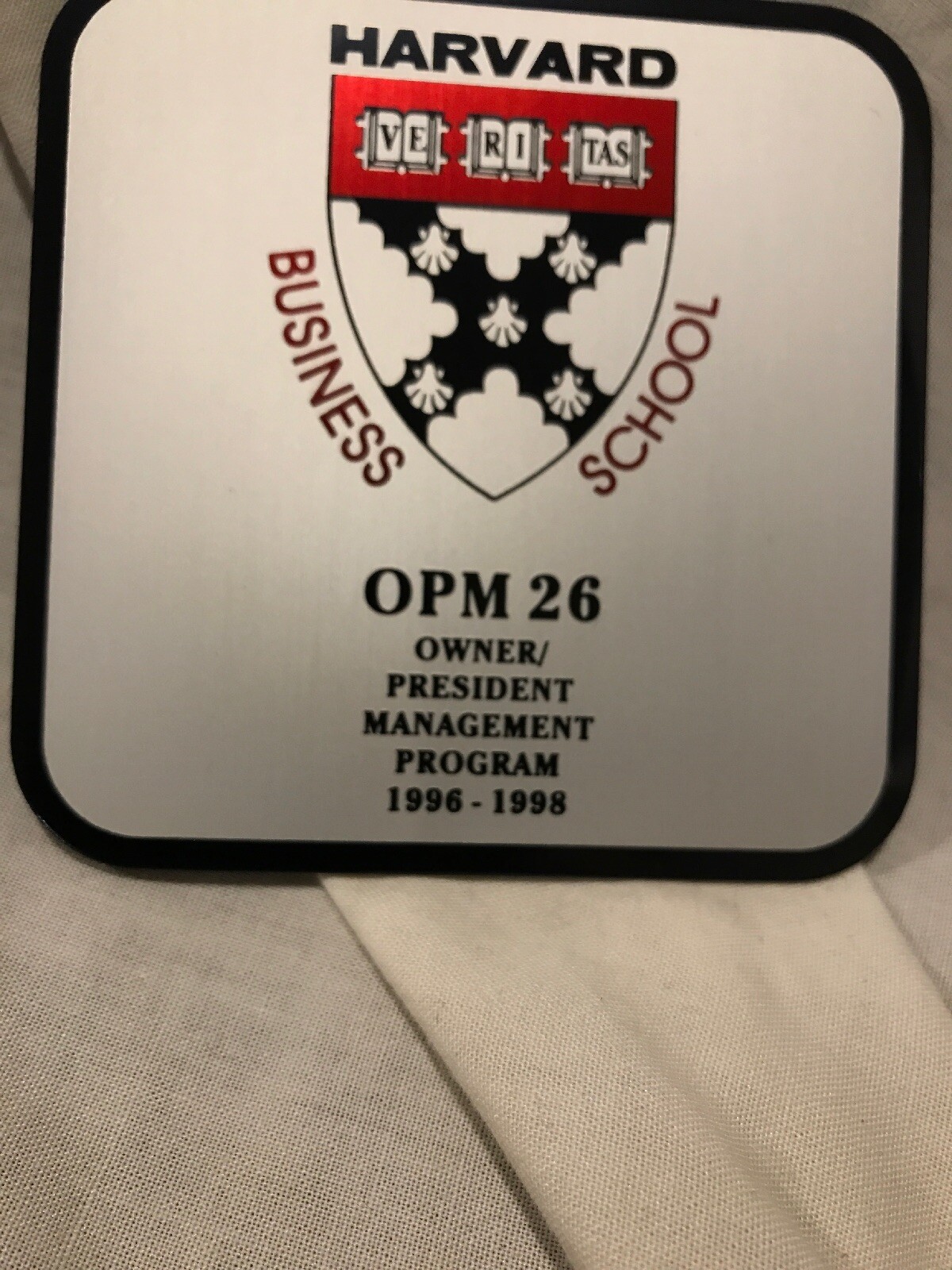 Harvard Business School Veritas OPM 26 Program Coaster Set 1996-1998 ...