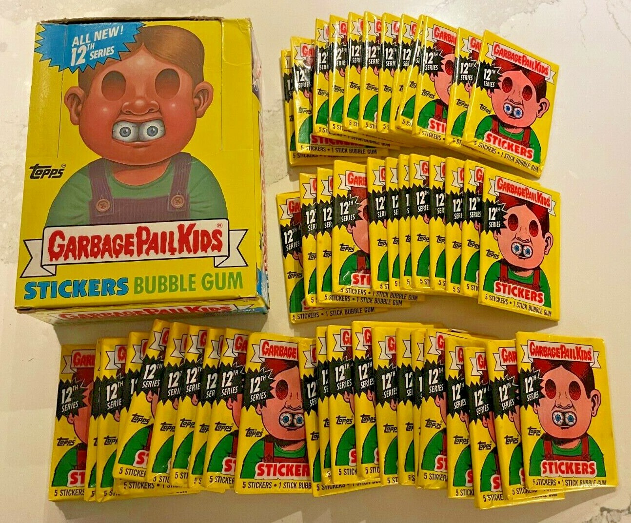 NEW 1987 Topps Garbage Pail Kids Original 12th Series 12 GPK 48 Packs ...