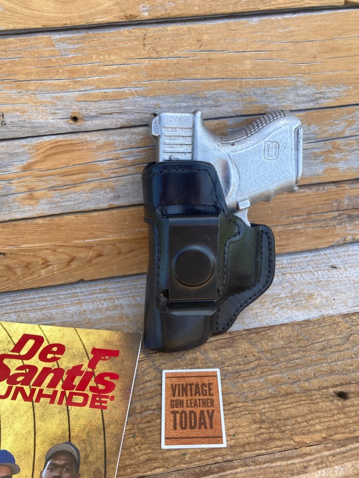 Desantis Black Leather Inside Heat IWB Holster for GLOCK 26 27 33 G33 ...
