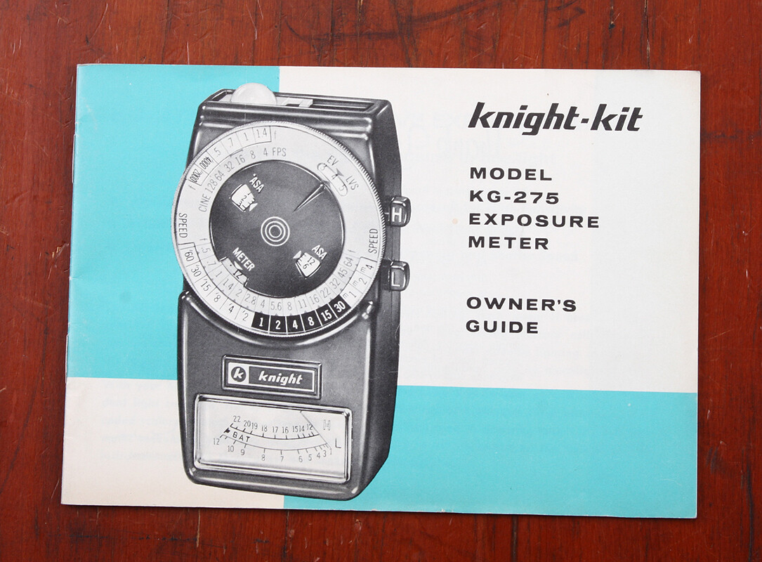 KNIGHT-KIT MODEL KG-275 EXPOSURE METER INSTRUCTION BOOK/213266 | eBay