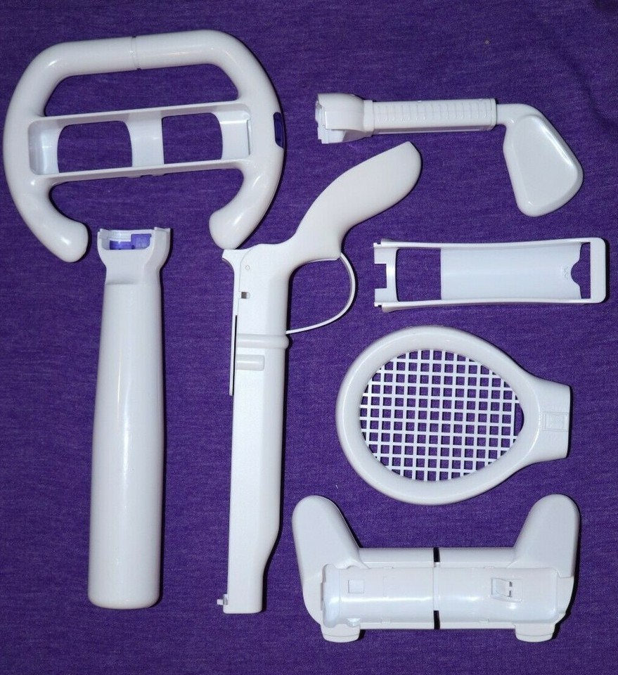 NINTENDO ACCESSORIES FOR WII WII SPORTS BUNDLE ZAPPERS GUNS ROD AND ...