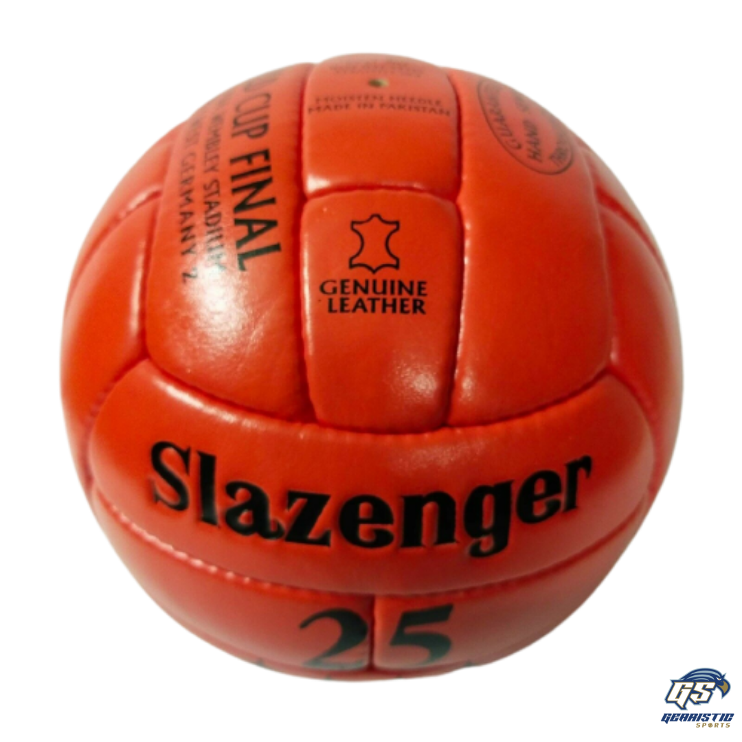 *Slazenger 25 CHALLENGE* l Emboss | OMB | WC 1966 Genuine Leather Ball ...