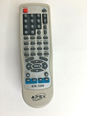 Original Apex Digital RM-1600 Remote Control for DVD Player AD-1600 AD ...